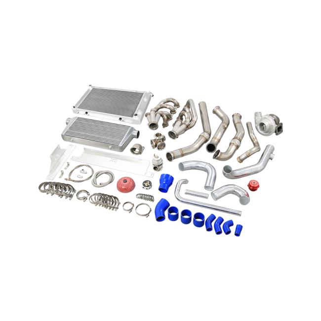 CXRacing Single Turbo + Intercooler + Radiator Kit For 2nd Gen 67-72 C ...