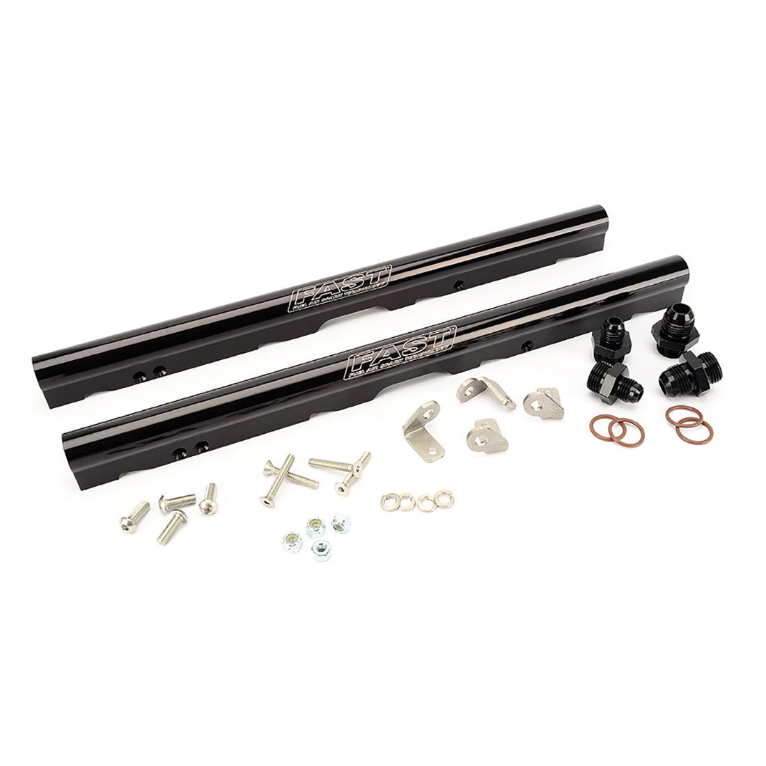 FAST LS1/LS6 Billet Fuel Rail Kit for LSXR Intake (Black Anodized ...