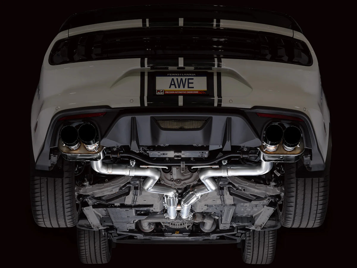 AWE 2018 - 2023 S550 Mustang GT SwitchPath Exhaust - Diamond Black Tip ...