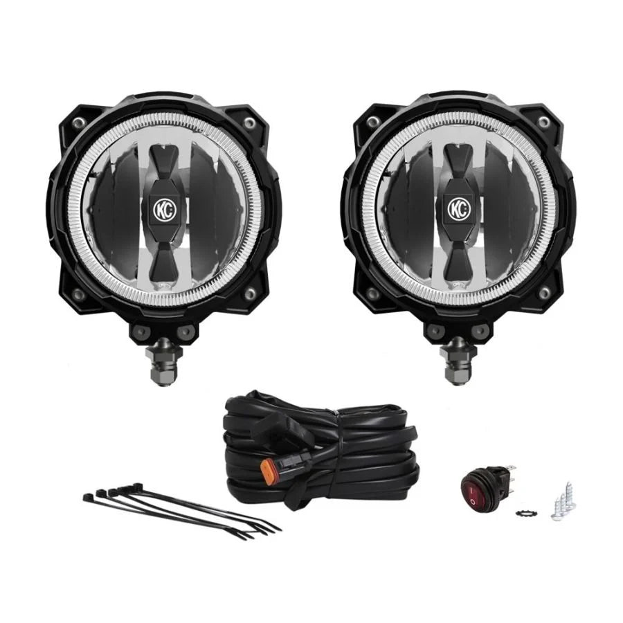 KC HiLiTES 6in. Pro6 Gravity LED Light 20w Single Mount Spot Beam (Pai ...
