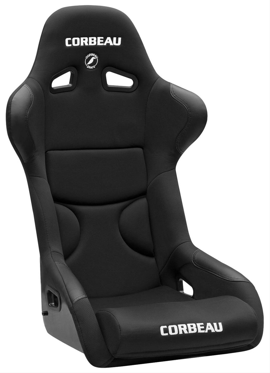 Corbeau FX1 Pro Black Cloth Fixed Back Seat - Universal – GUMOTORSPORT