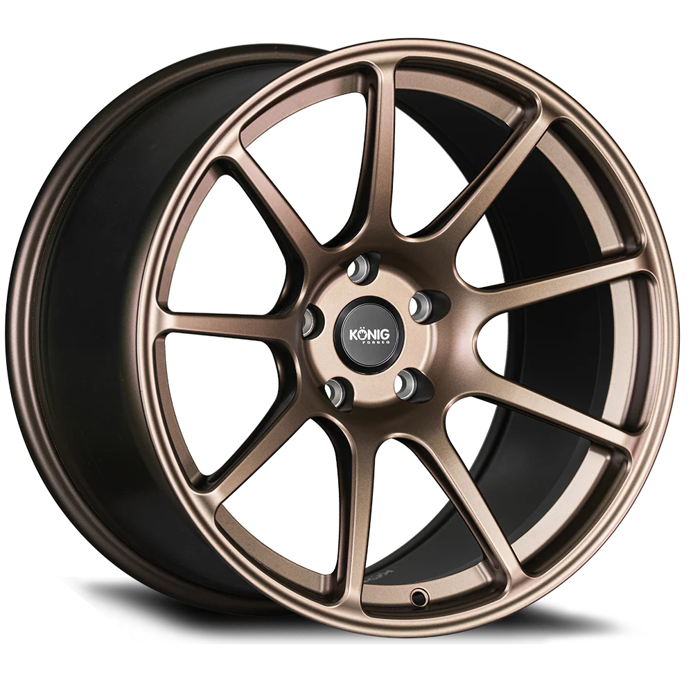 Konig Forged F5R 19x9.5 5x114.3 ET35 Satin Bronze Wheel (Knurled Bead ...