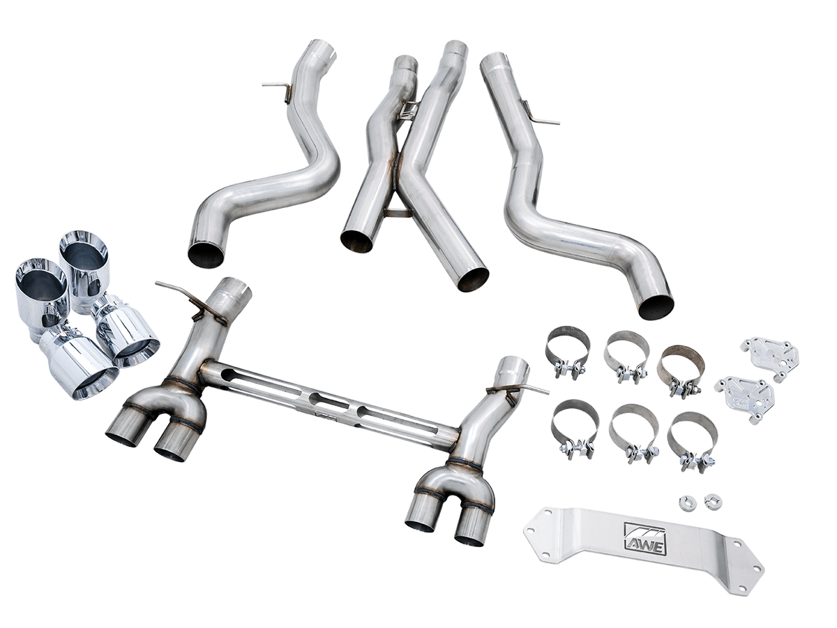 AWE Tuning BMW F8X M3/M4 Track Edition Catback Exhaust - Chrome Silver ...
