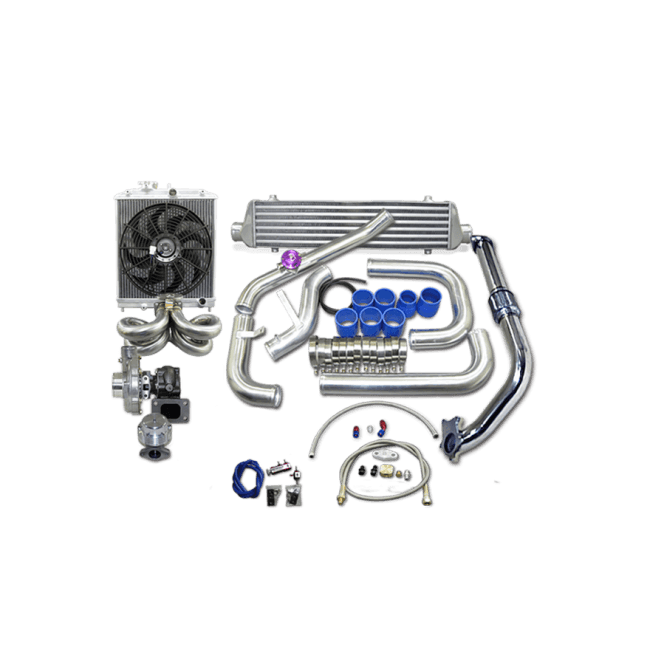 CX Racing Turbo Kit (Intercooler , Radiator Fan, Ram Manifold) FOR Civ ...